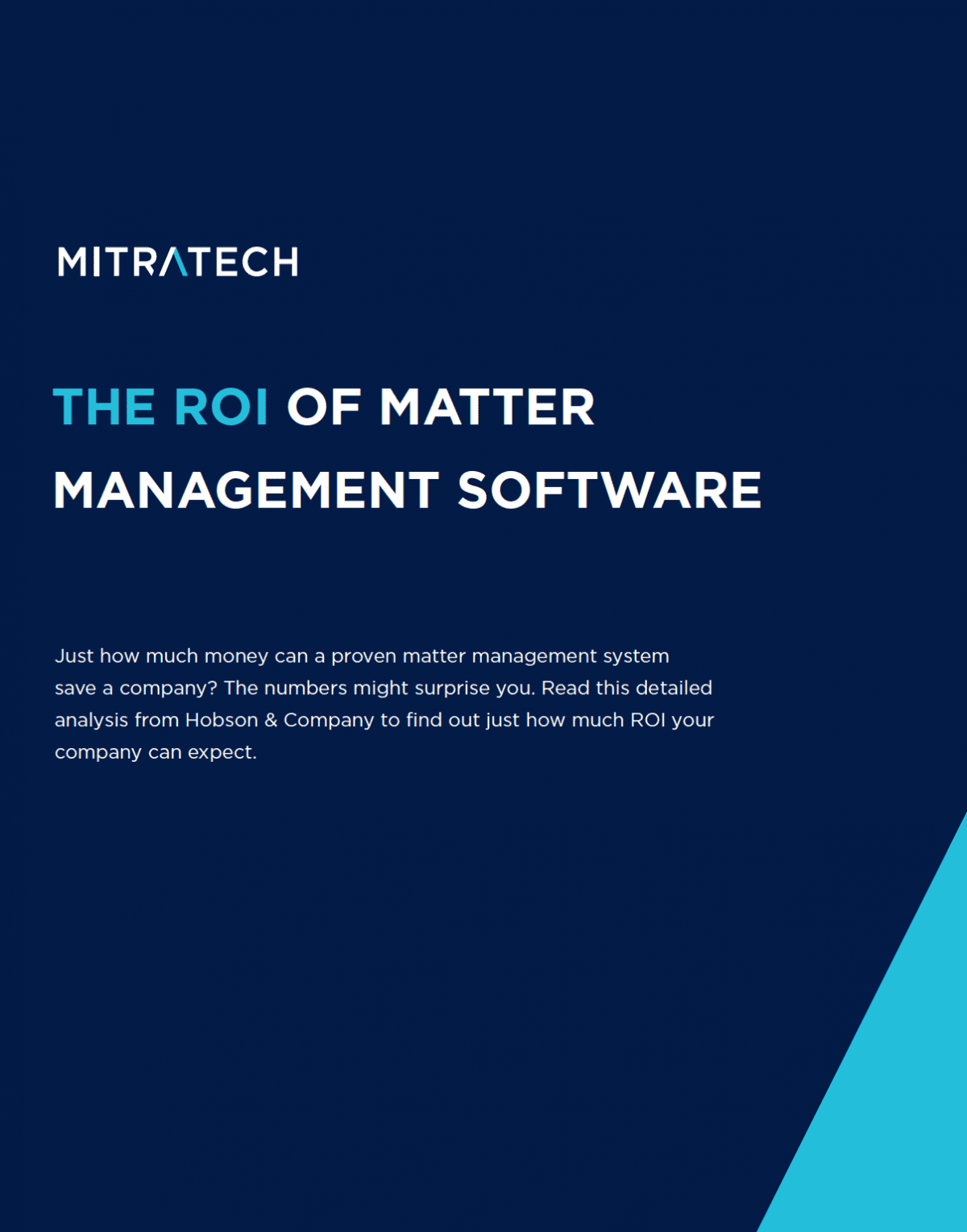 The ROI of Matter Management Software | Mitratech
