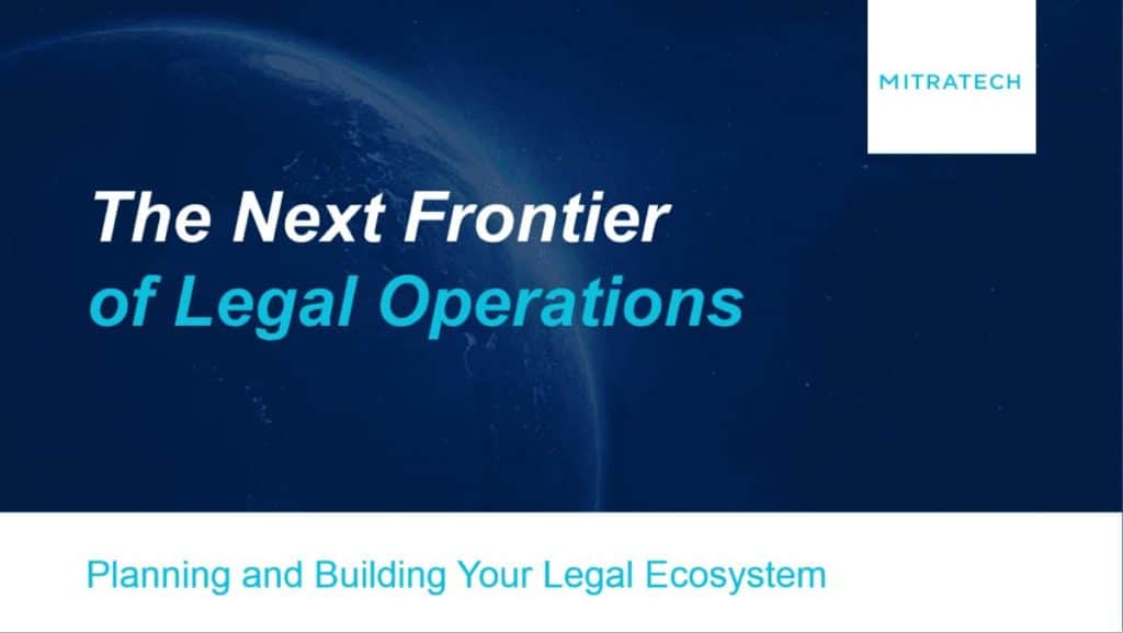 Webinar: The Next Frontier of Legal Operations - Planning and Building ...