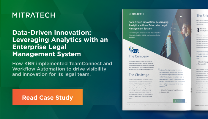 Data-Driven Innovation & Enterprise Legal Management - KBR Case Study