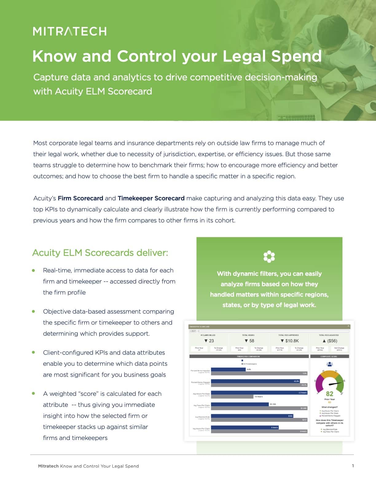Acuity Scorecards - Know and Control your Legal Spend | Mitratech