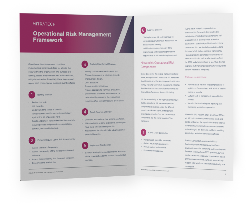 Mitratech’s Operational Risk Management Framework | Free Download