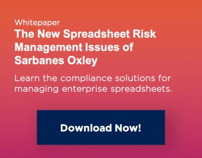Managing Spreadsheet Risk & Governance in SOX – An Optimal Approach ...