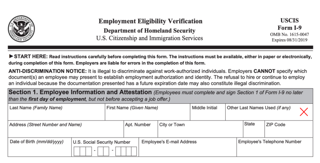 What Does A Blank I 9 Form Mean Common Form I 9 Mistakes
